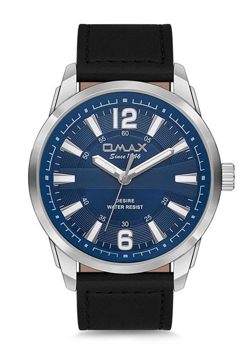 Buy OMAX Analog Black Watch Blue Dial With Black Strap for Men ...