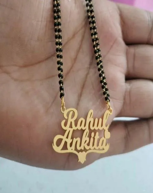 Buy Helicx Personalized Couple Name Mangalsutra Gold plated Mangalsutra ...