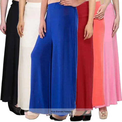 Buy Pixie Lycra Straight Fit Palazzo for Women / Girls Combo (Pack of 6 ...