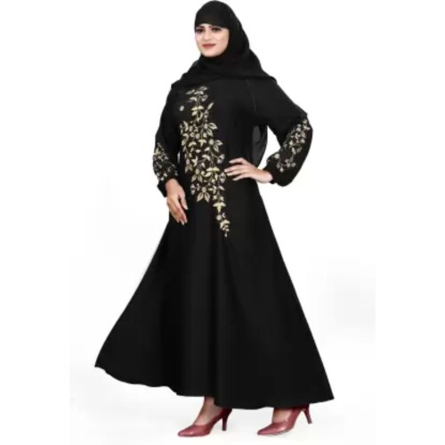 Buy BHUMIFAB 1 Nida Matte Solid Burqa With Hijab (Black) Online at Best Prices in India - JioMart.