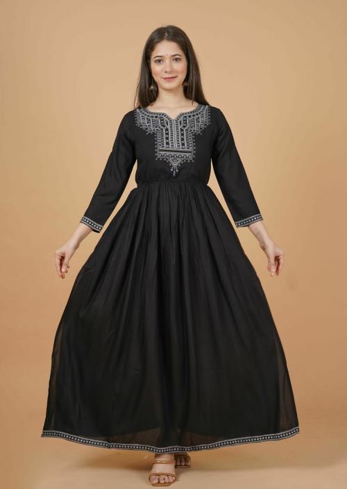 Buy Daevish Women's Printed Rayon High Side Slit Straight Kurta Online ...