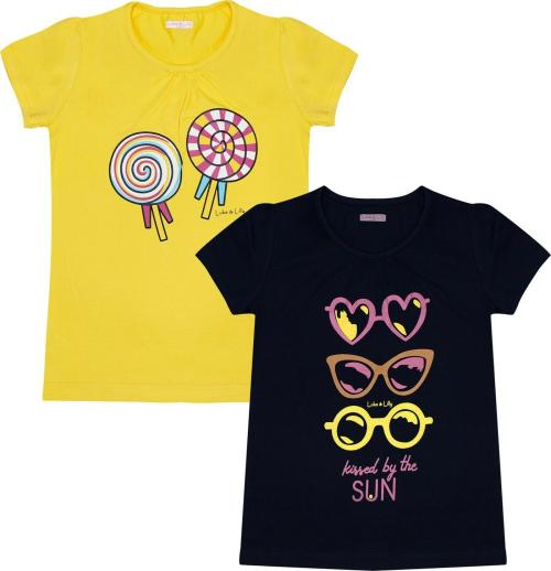 Buy Luke and Lilly pack of 2 Girls Half Sleeve Tshirt Online at Best ...