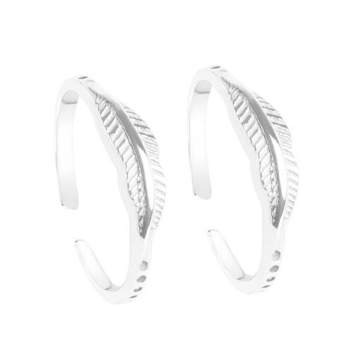 Buy CLARA 925 Sterling Silver Size Adjustable Leaf Toe Rings Pair Online at Best Prices in India ...