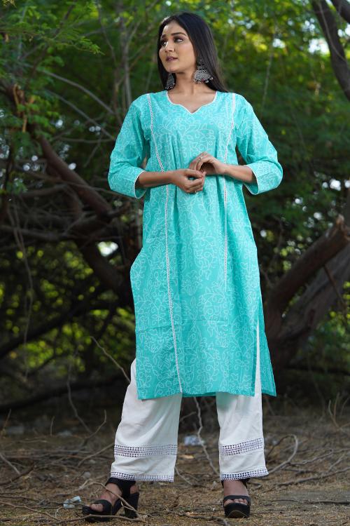 Buy Women Pure Jaipuri Cotton Kurti Online at Best Prices in India ...
