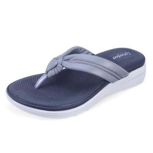 Buy Lotusfeet Royal sandal for women Soft cushioned insole EVA flat ...