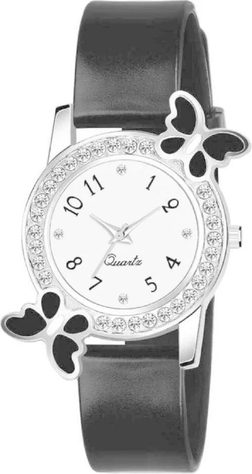 Buy Amience Analog White Dial Black Strap Watch For Girls Online at ...