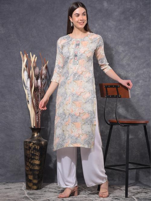 Buy Mamoose Women's GREY Colour Kurti Online at Best Prices in India ...