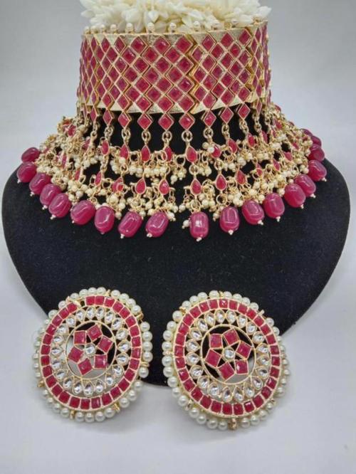 Buy Makhan Pink Alloy Gold Plated Jewel Set For Women Online at Best ...