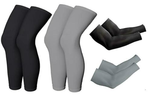 Buy Shirsh UV Sun Protection Leg and Arm Combo sleeve For Men's Women's ...