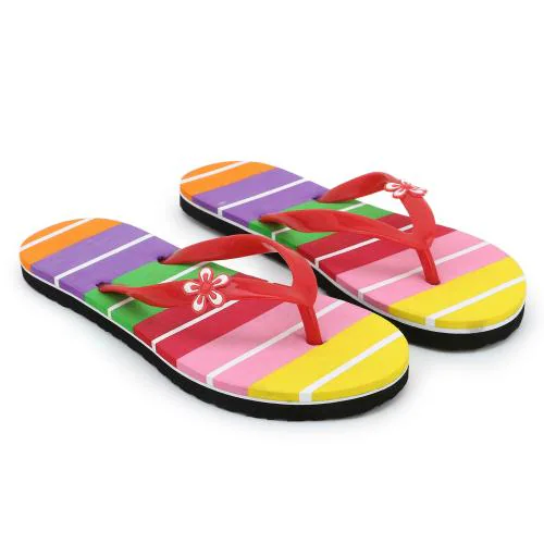 Buy Bizwiz Red Rubber Slippers for Women & Girls Online at Best Prices ...