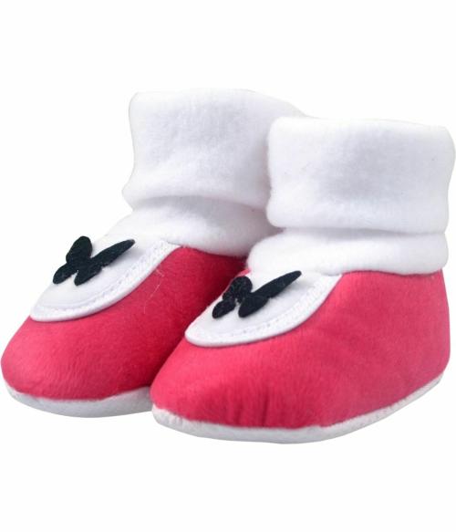 Buy BASICS21 Baby Girls And Baby Boys Pink Soft Base Booties Online at ...
