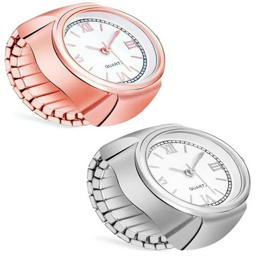 Buy DOCOSS -Jewellery Stylish Finger Ring Watch,Elastic Band,Quartz ...