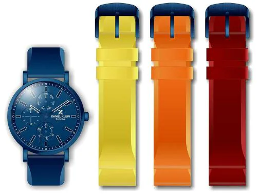 Buy DANIEL KLEIN Analog Blue Dial and Multi Changeable Straps Gift Set ...