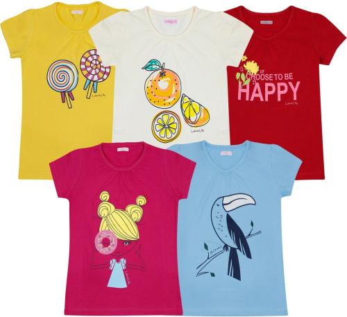 Buy Luke&lilly Girls pack of 5 tshirt Online at Best Prices in India ...