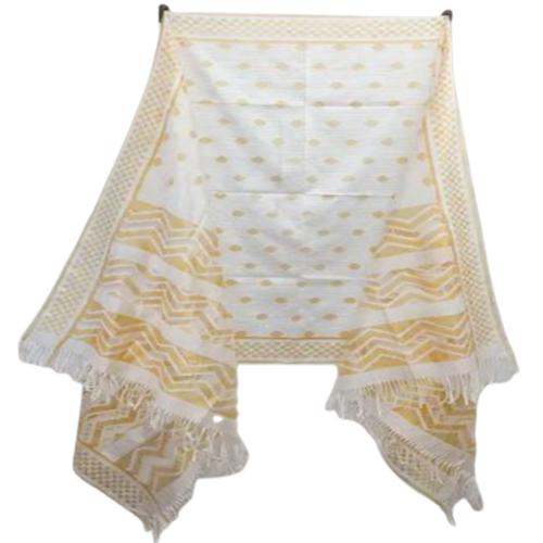 Buy Honbon Trendy Beige & White Colored Embroidered Net Silk Dupatta ...