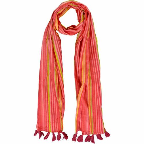 Buy S.Lover Women Striped Cotton Blend Stole (180) Online at Best ...