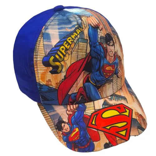 Buy Classic Caps - Unisex Super Man Baseball Caps For Kids - Light Blue ...