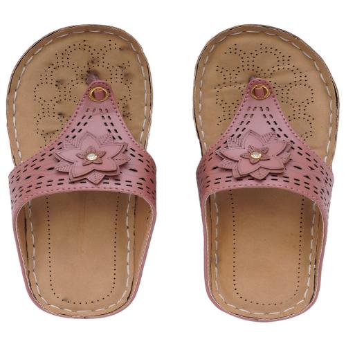 Buy Banuchi women Peach wedges heels sandals Online at Best Prices in ...