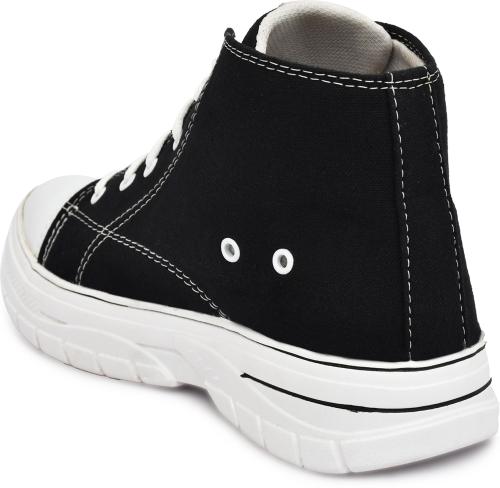 Buy OZJI Premium Canvas Star Sneakers Shoes For Men (Black) Online at ...