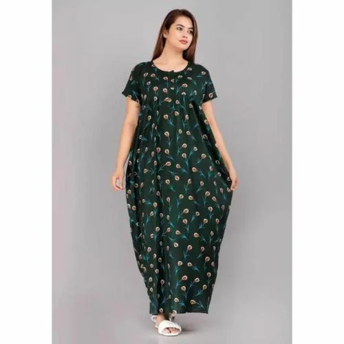 Buy ANANT CREATION Flower Printed Women’s Nighty Soft and Comfortable Floral Print Nightwear for ...