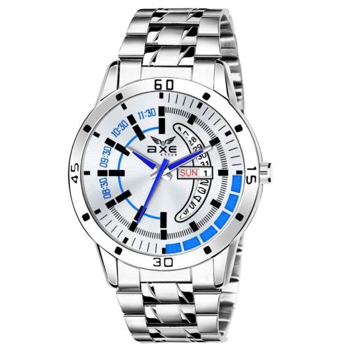 Buy Axe Style Analog White Dial Silver Strap Watch for Men (XDD-7035 ...