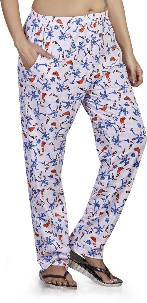 Buy Label My Women Pink Printed Cotton Pyjama Online at Best Prices in ...