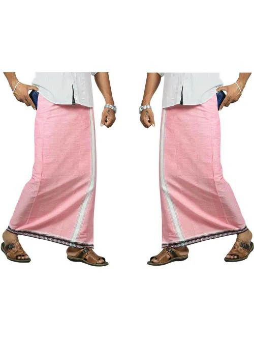 Buy PRAKASAM COTTON COTTON Mens Kerala Thalapathi Border 2Way pocket ...