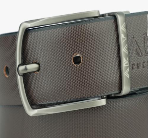 Buy AKAVA-Men's Faux Leather Formal Belt Brown-A-40 Online at Best ...