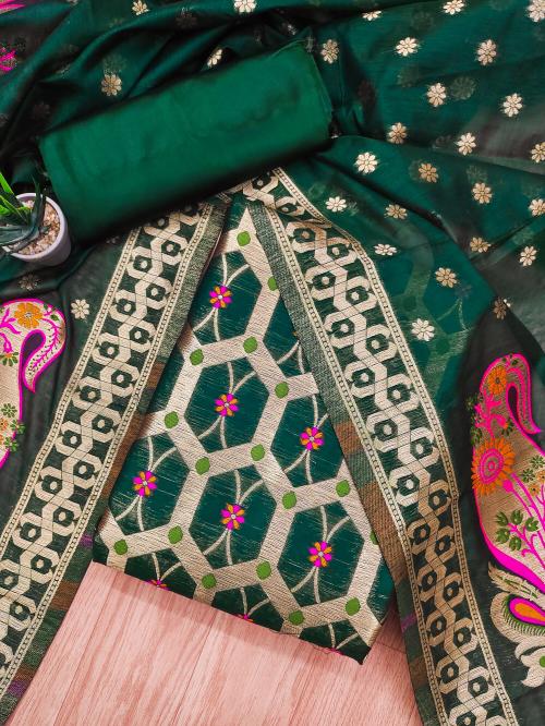 Buy Leeli Peeri Designer Womens Cotton Silk Salwar Suit With Matching ...