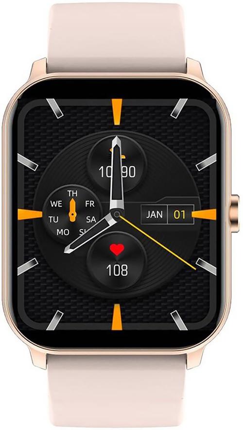 Buy Minix MXT-FW25-SILICON Vega Lite Gold Calling Pink Strap Square ...