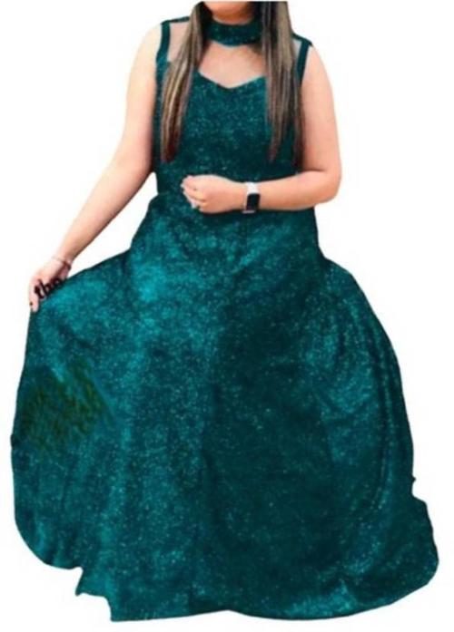 Buy Axelus Women Green Wear Western Dress Gown (3Xl) Online at Best ...