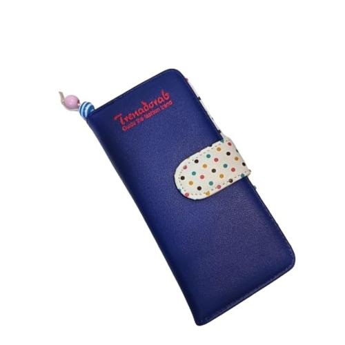 Buy Don Cavalli Cute Blue Multi Layer Folded Wallet for Money Card Key ...