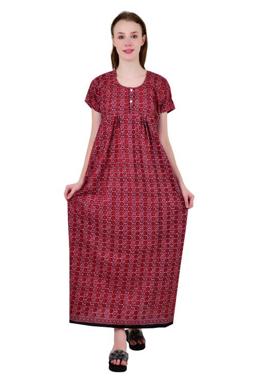 Buy Redglo Women's Cotton Printed Nighty / Night Wear/ Super Soft ...