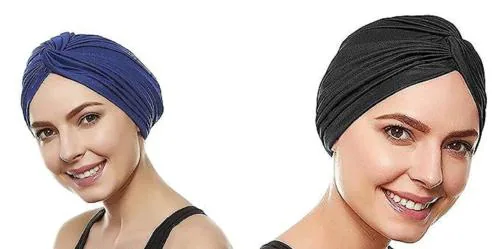 Buy PlutoProm 2 Pieces Stretchy Turban Cap Chemo Head Wraps Bennie ...