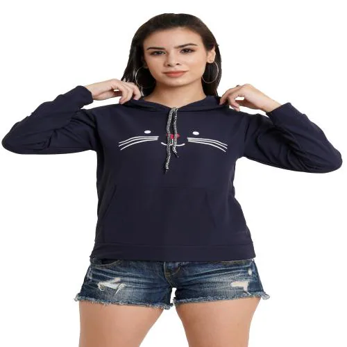 Buy STI Fancy Sensational Women Navy Blue Cat Sweatshirts Online at ...