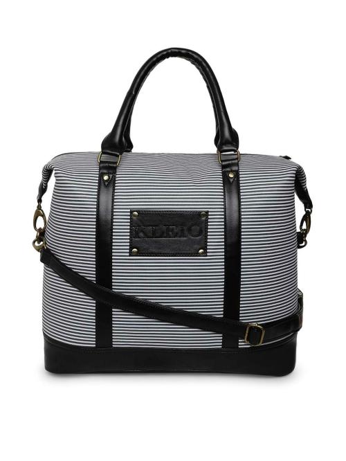 Buy KLEIO Black Polyurethane (PU) Duffle Bag For Men And Women Online ...