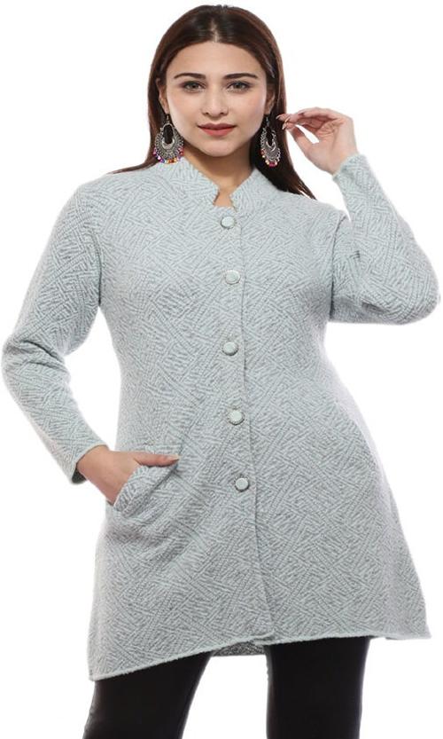 Buy MANERA Woolly Self Design Crew Neck Casual Women Woolen Sweater ...