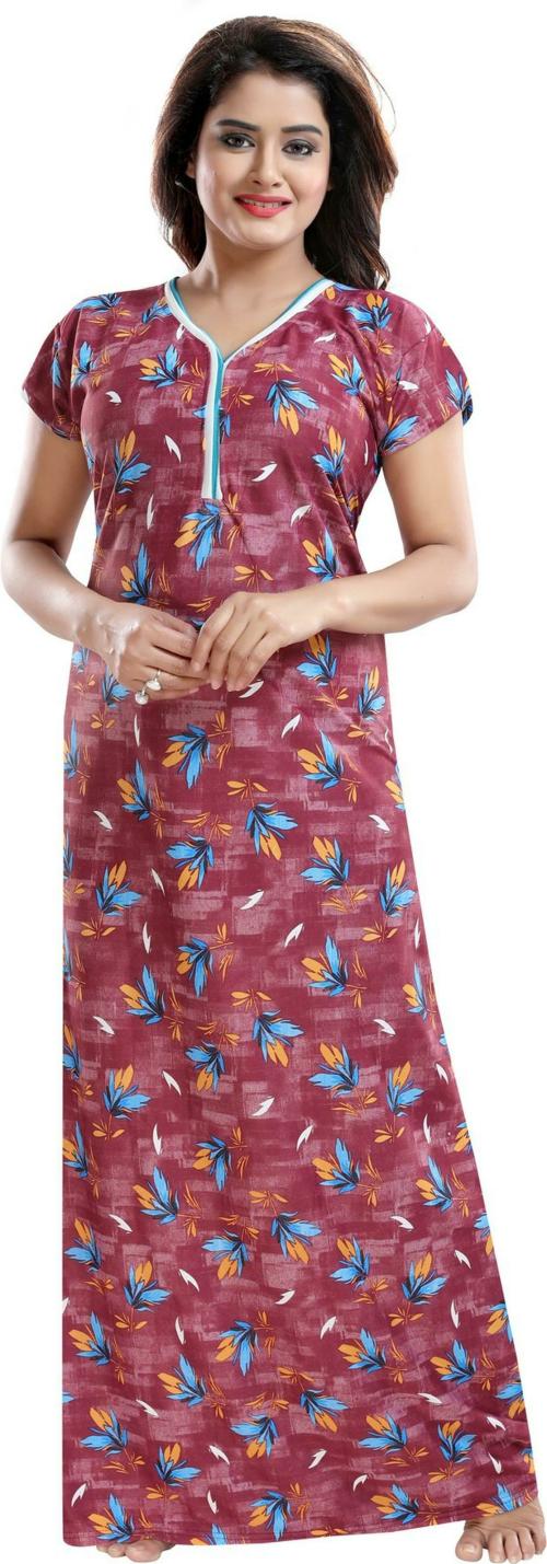 Buy Be You Women Pink Printed Satin Nighty Online at Best Prices in ...
