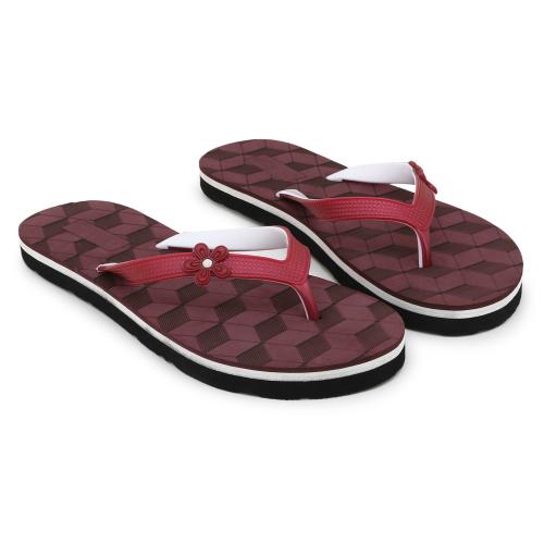 Buy Bizwiz Maroon Rubber Slippers for Women & Girls Online at Best ...
