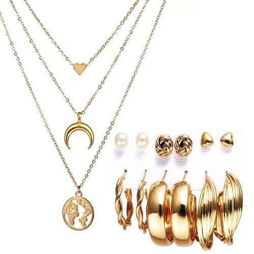 Buy MS JEWELS Alloy Gold Plated Regular Wear Rose Gold Jewellery Set ...