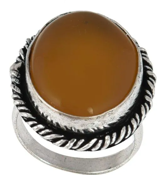 Buy Rozi Styles Brown Metal Rhodium Plated Ring For Women, Girls(Pack ...