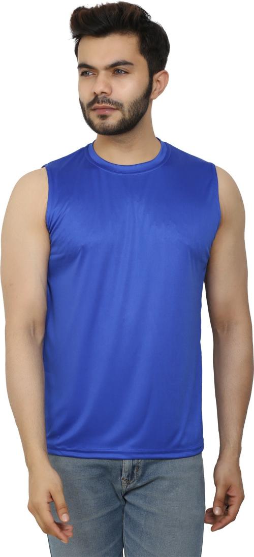 Buy PRIME PLUS Royal Blue Solid Round Neck Sando Vest - L Online at ...