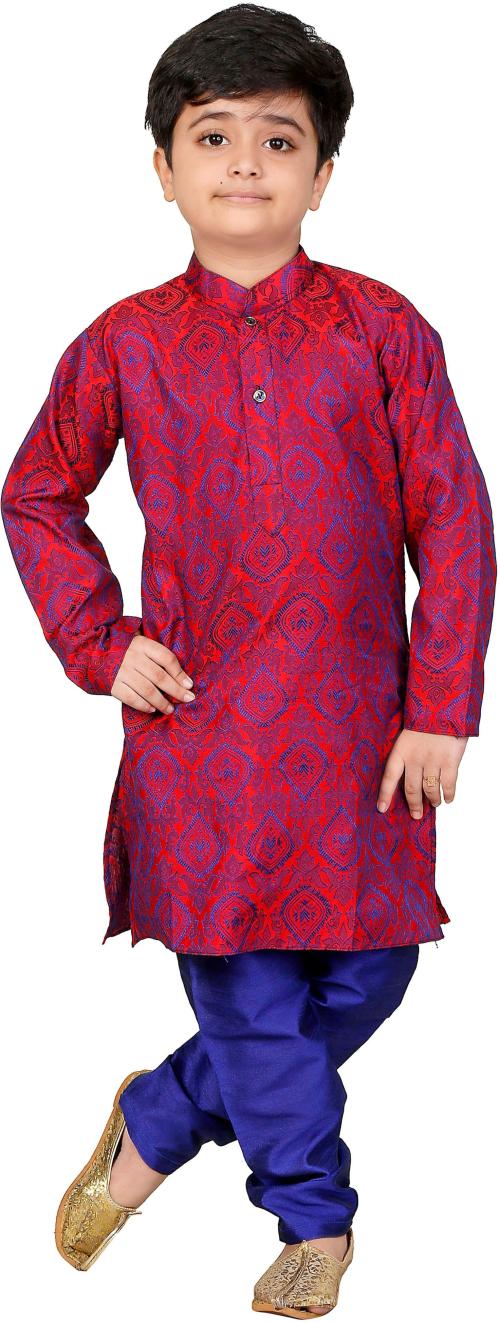 Buy Vesh Boys Printed Cotton Silk Single Kids' Ethnic Sets Online at ...