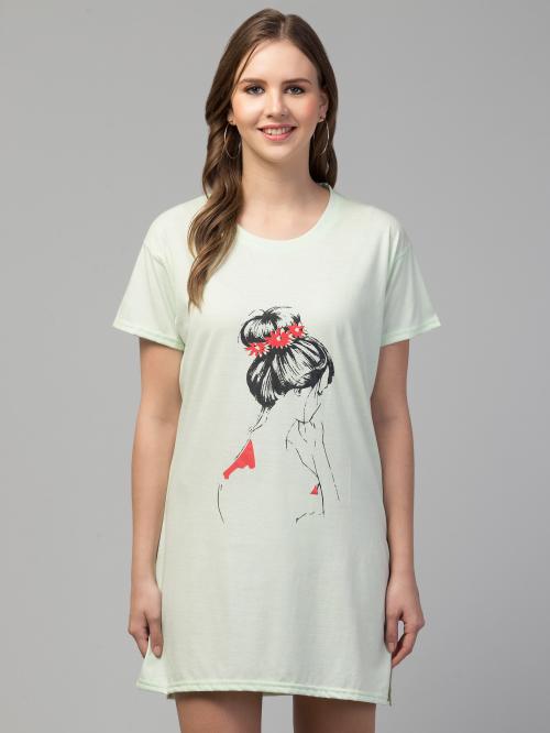 Buy Chiku Cherry women polycotton polo long wear Light Green colour ...