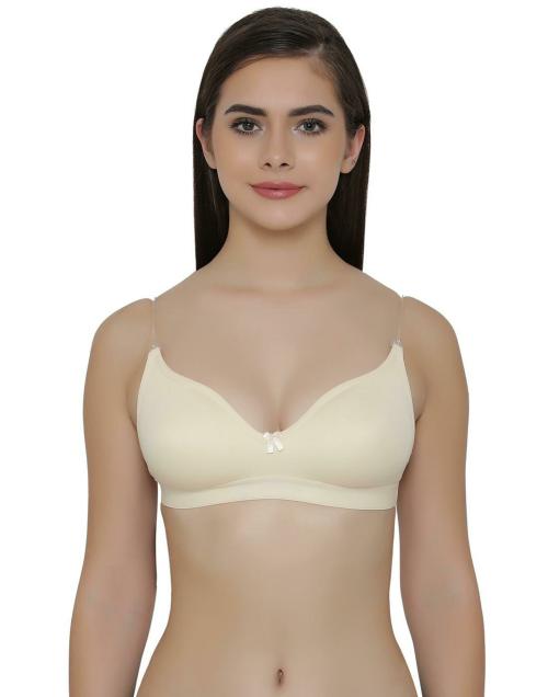 Buy Clovia Beige Solid Cotton Single Full Coverage Bra Online at Best Prices in India - JioMart.