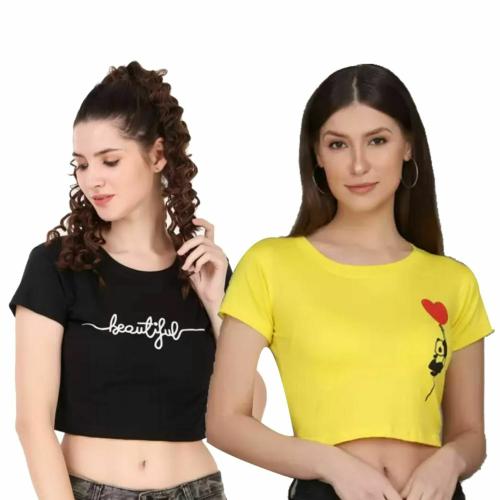 Buy Vanghee crop tops for women | Summer Top | Half Sleeve Crop Top ...