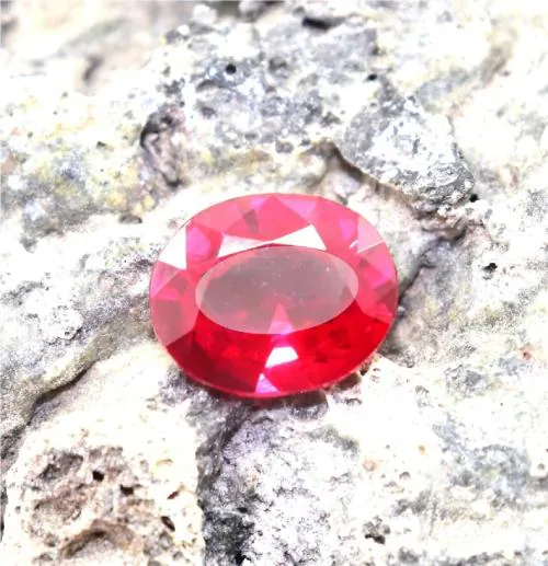 Buy Jaipur Gemstone- Natural Stone Ruby/Manik 7.25 Ratti With lab Certifiecation Effective And ...