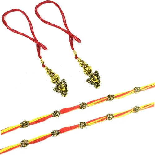 Buy Forty Wings Moli Thread Rakhi With Bhabhi Ganesh Lumba Bangle Rakhi ...