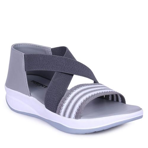 Buy perfect step Flotter Women's Synthetic Floater Sandals (Grey ...