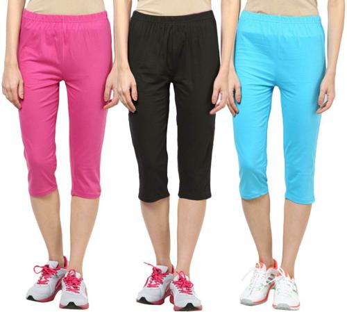 Buy Espresso Women Multicolor Capris Pack of 3 (XL) Online at Best ...